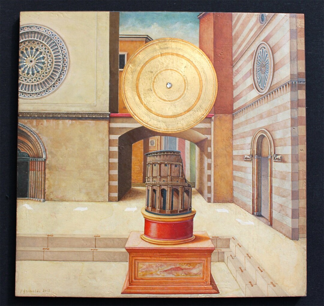 Paolo Grimaldi "the Triangle of Faith" - | Painting of 2011, on Board ...