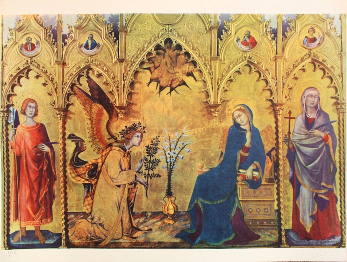 Simone Martini Annunciation Detail In