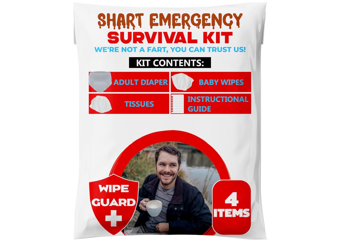 Prank Shart Survival Kit Adult Diaper, Baby Wipes, Tissues ...