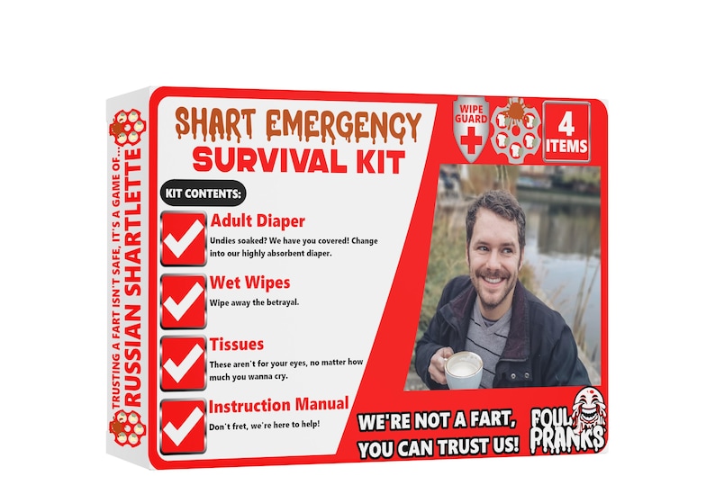 Shart Survival Kit Emergency Underpants - April Fools Poop Prank Gag ...