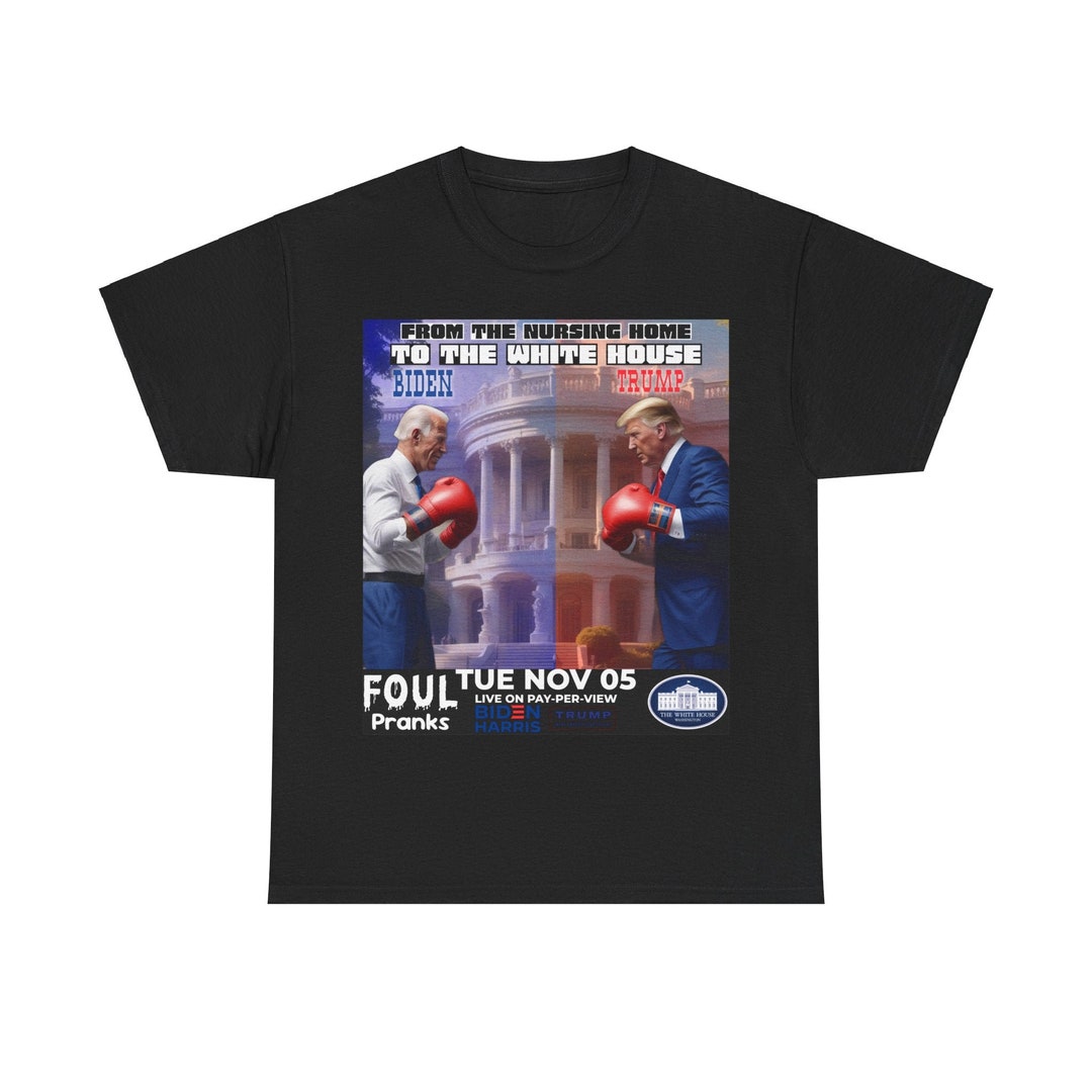 Biden Vs Trump 2024 Presidential Boxing Match Unisex Cotton T-shirt ...