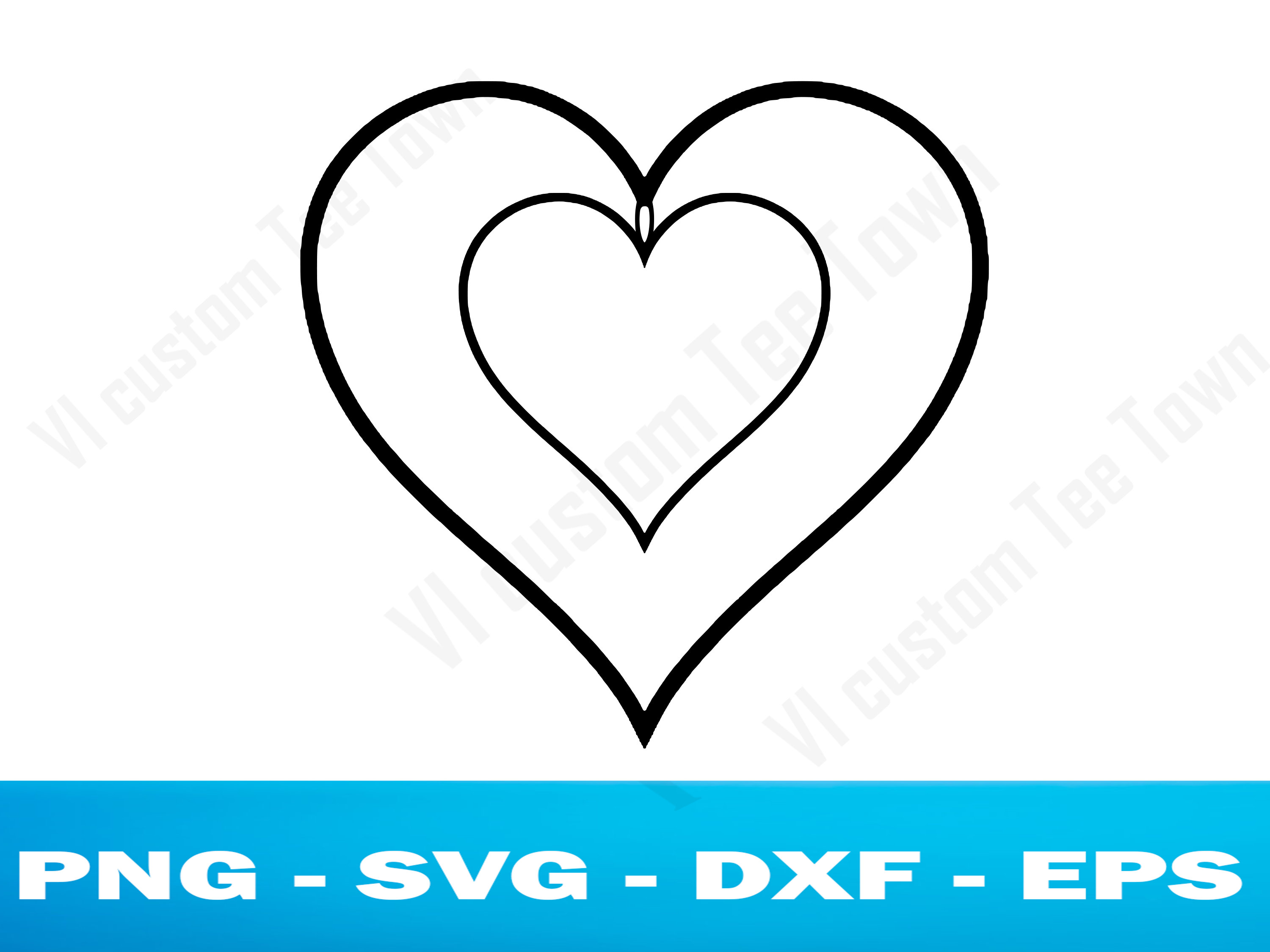 Double Heart SVG Doble Heart PNG Heart Clipart Two Heart - Etsy