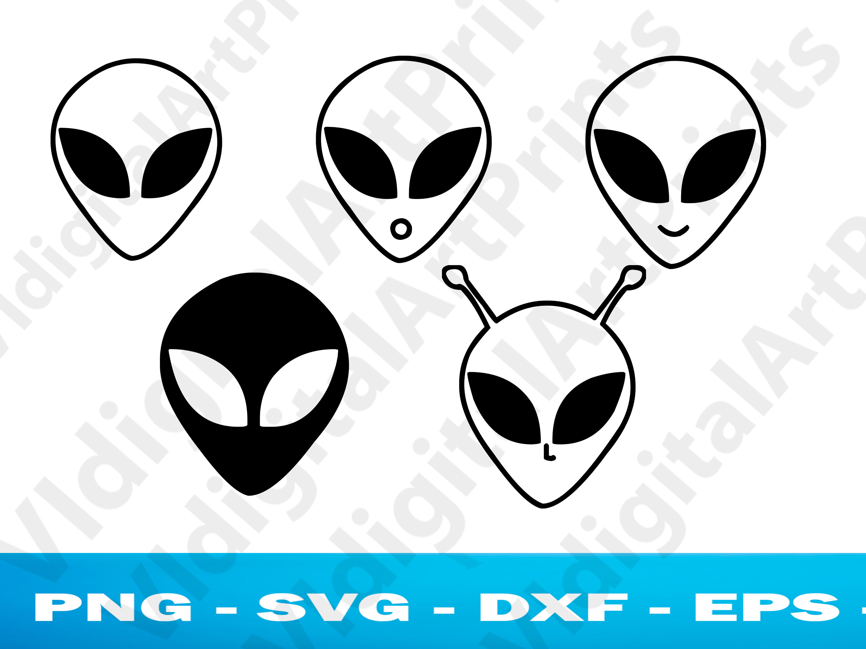 Alien Svg Bundle Alien Head Svg Bundle Alien Cut File Alien - Etsy