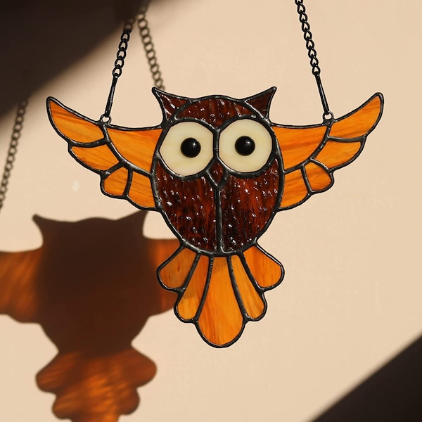 Owl Stained Glass Patterns Etsy