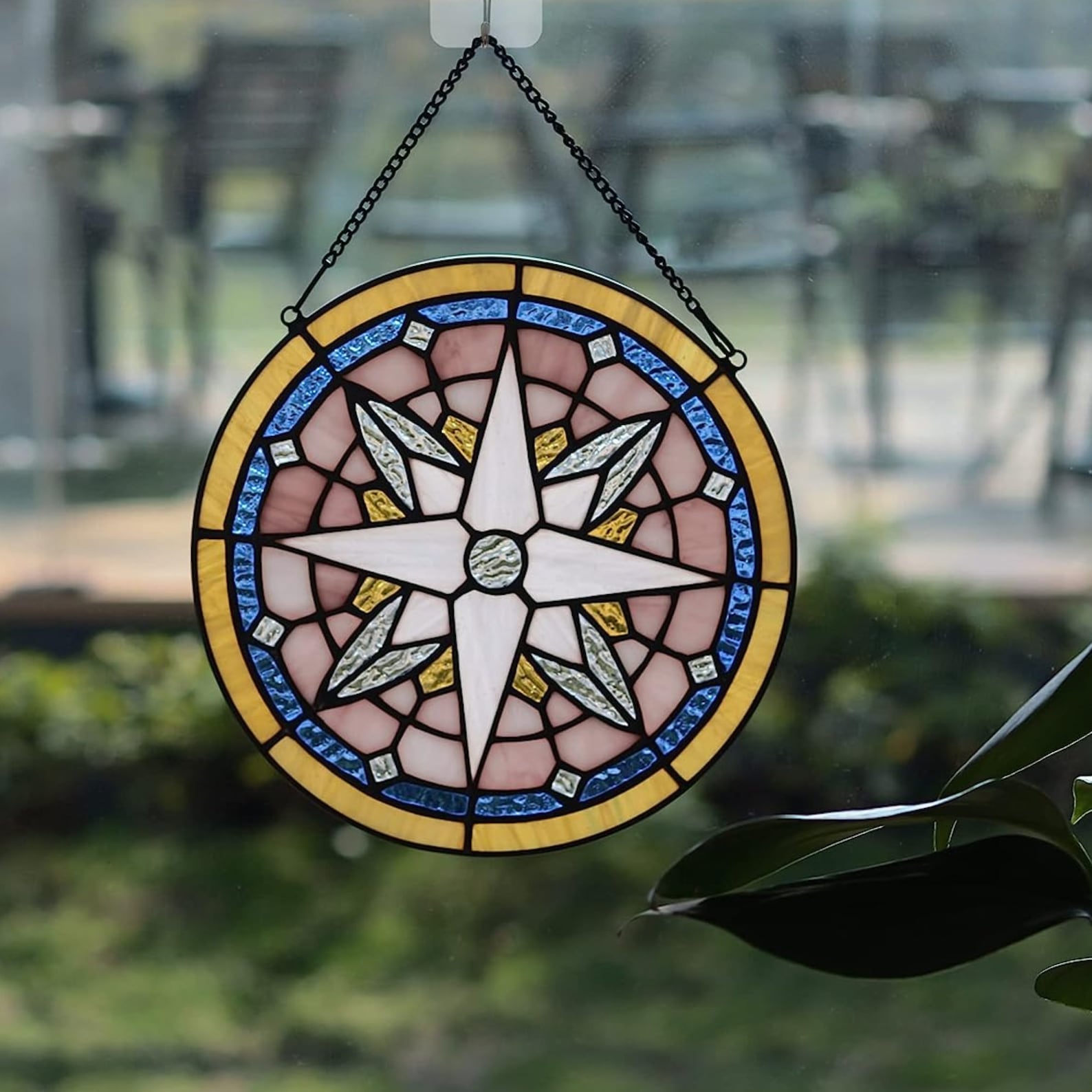 Stained Glass Sunflower Mandela Window Hanging Suncatcher, Custom ...