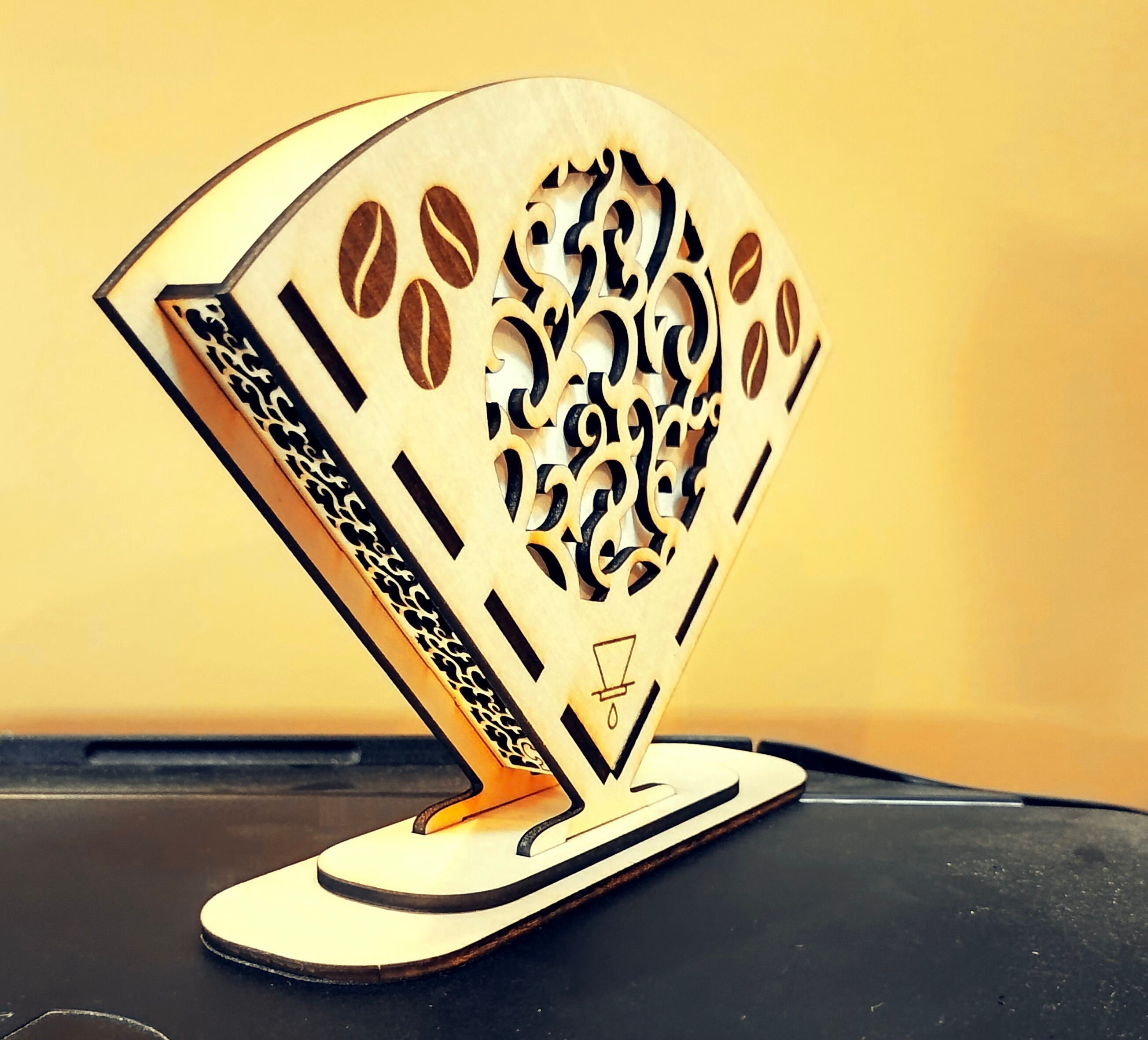 V60 Filter Holder, Laser Cut File. New Design for 2024 - Etsy