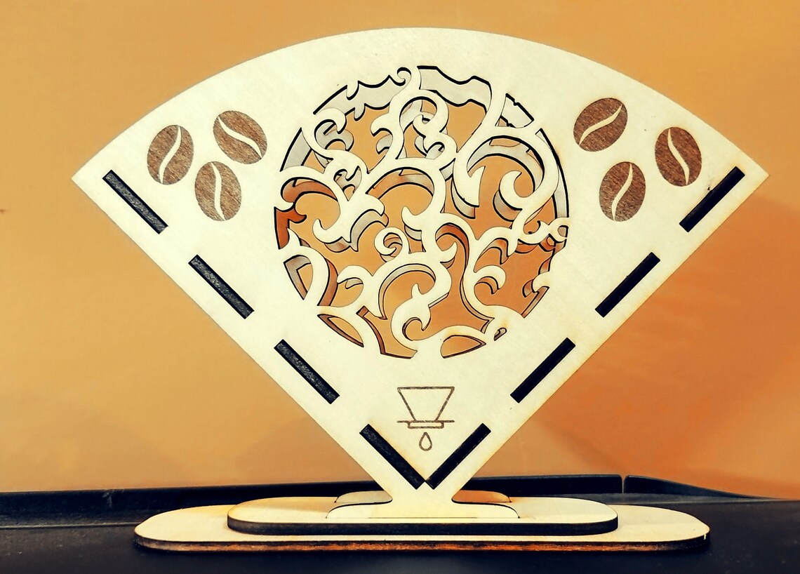 V60 Filter Holder, Laser Cut File. New Design for 2024 - Etsy