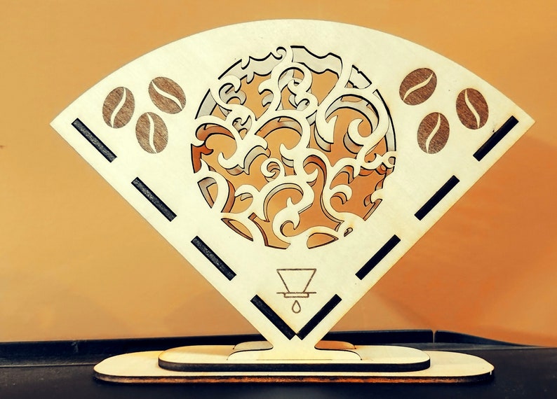 V60 Filter Holder, Laser Cut File. New Design for 2024 - Etsy