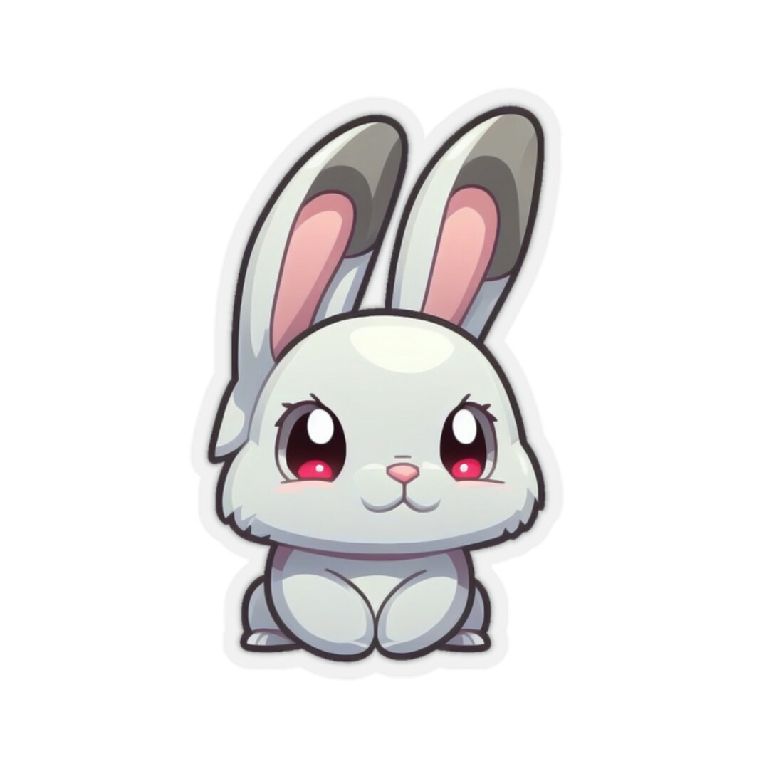 Cute Cartoon Bunny Rabbit Sticker - Etsy
