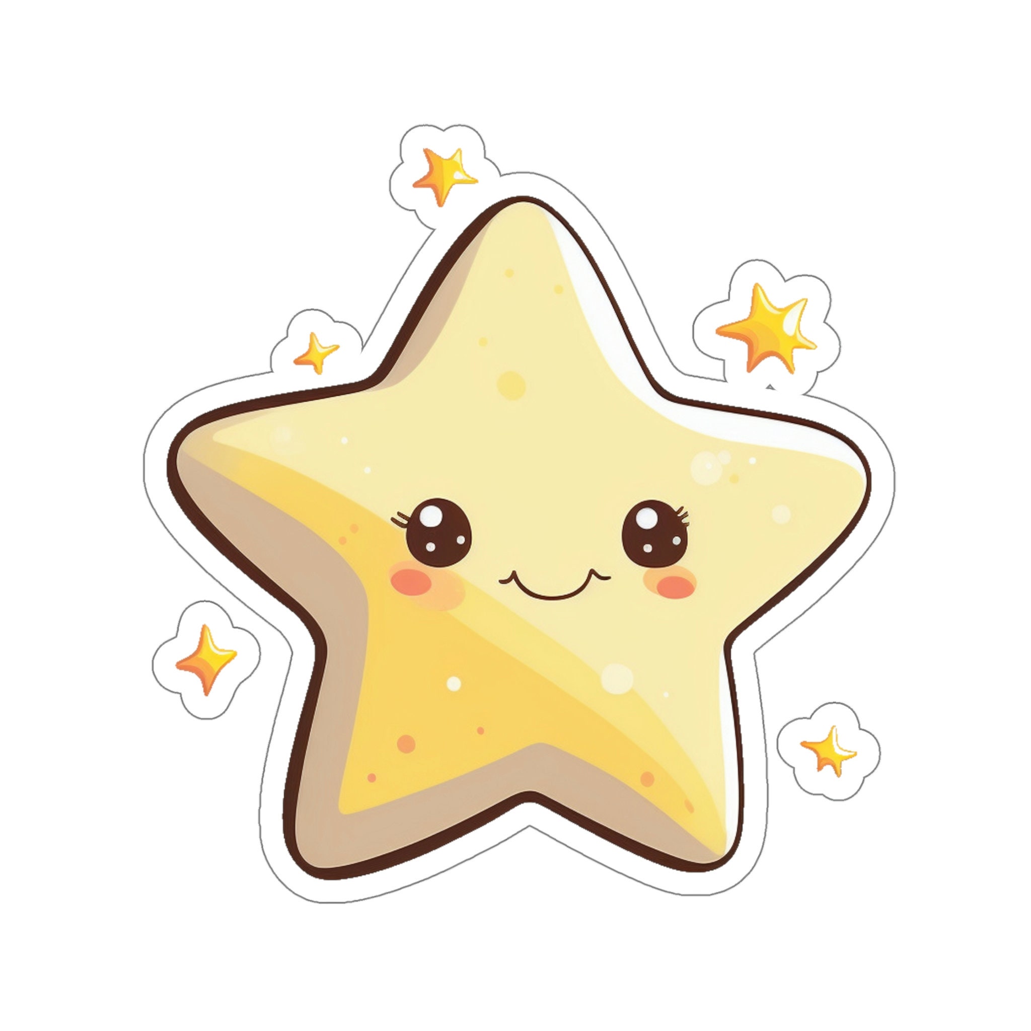 Cute Cartoon Star Sticker - Etsy