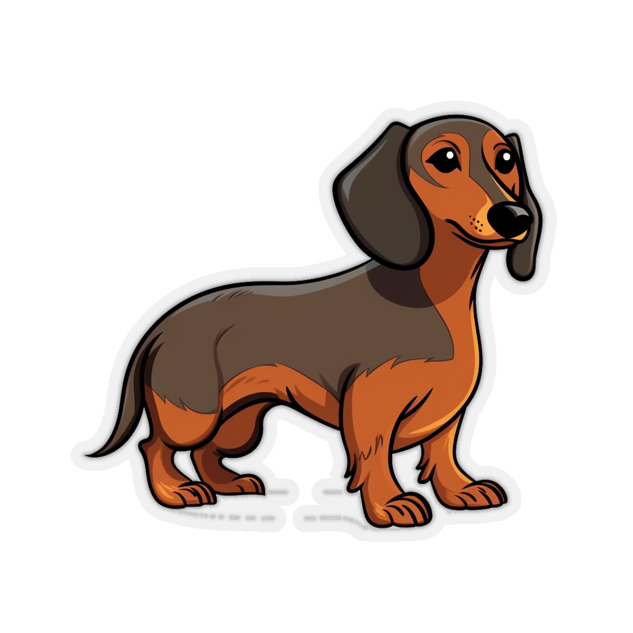 Cute Cartoon Dachshund Sausage Dog Sticker - Etsy