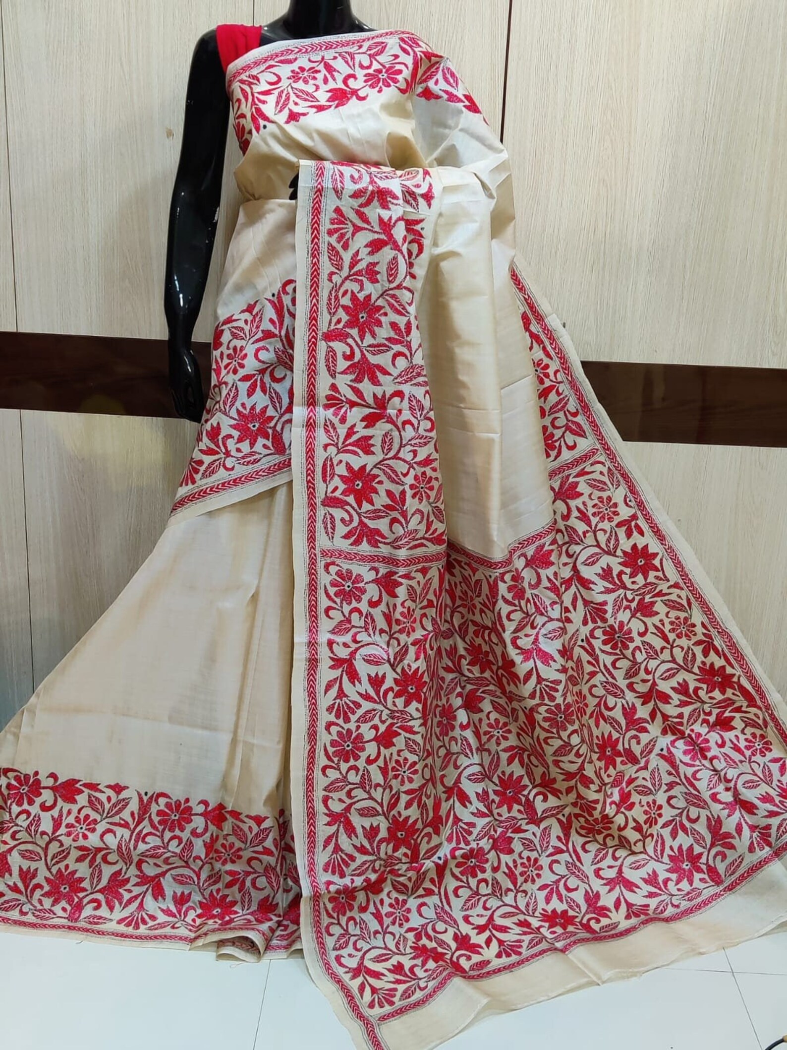 Handmade Katha Saree for Ladish Wear - Etsy