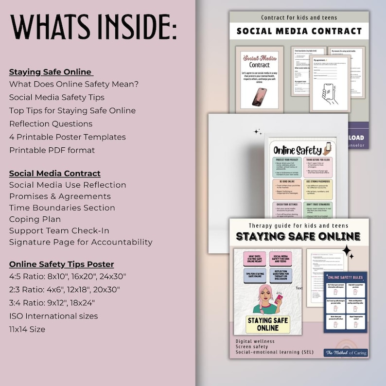 3-in-1 Online Safety Bundle for Kids & Teens | Digital Safety Poster ...