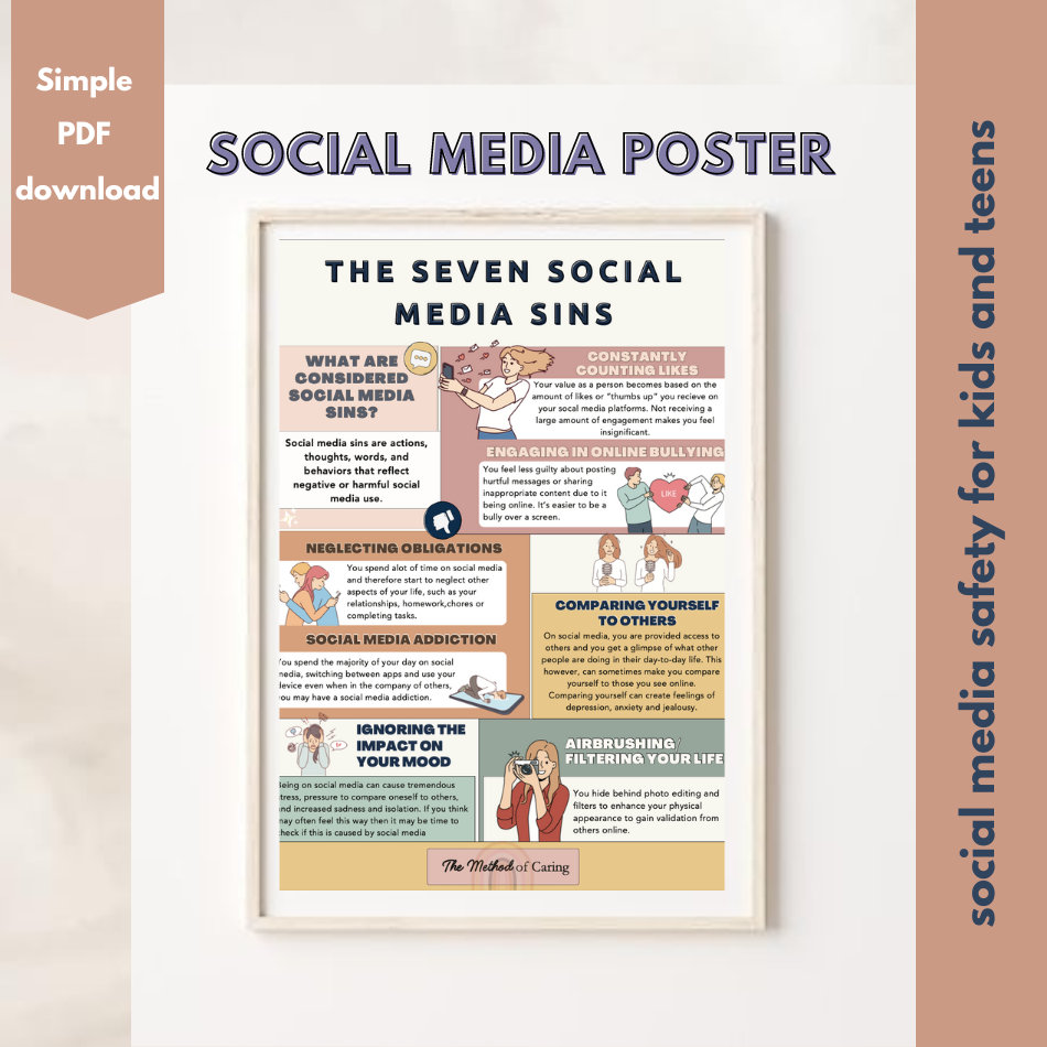 Social Media Safety, Online Safety Poster, Staying Safe Online, Social ...