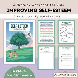 Self-esteem for Kids, Therapy Book, Workbook for Kids, Self-esteem ...