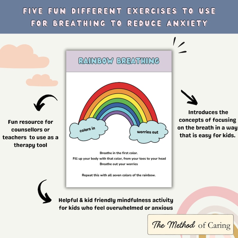 Deep Breathing Exercises for Kids | Printable Calm Down & Mindfulness ...