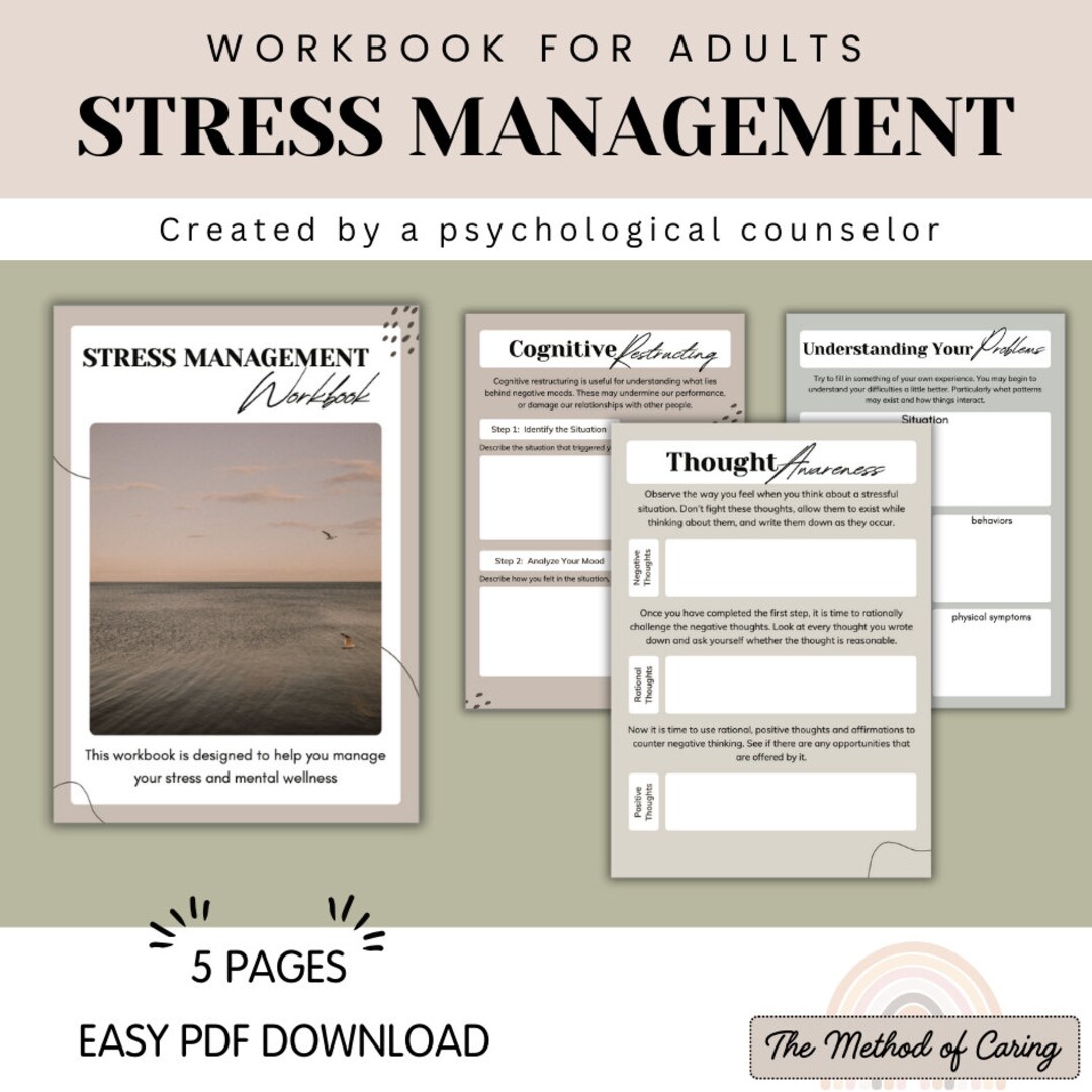 Stress Management - Therapy Worksheet - Anxiety - Coping Skills ...