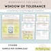 Window of Tolerance, Adult Worksheets, Trauma Therapy, Arousal States ...