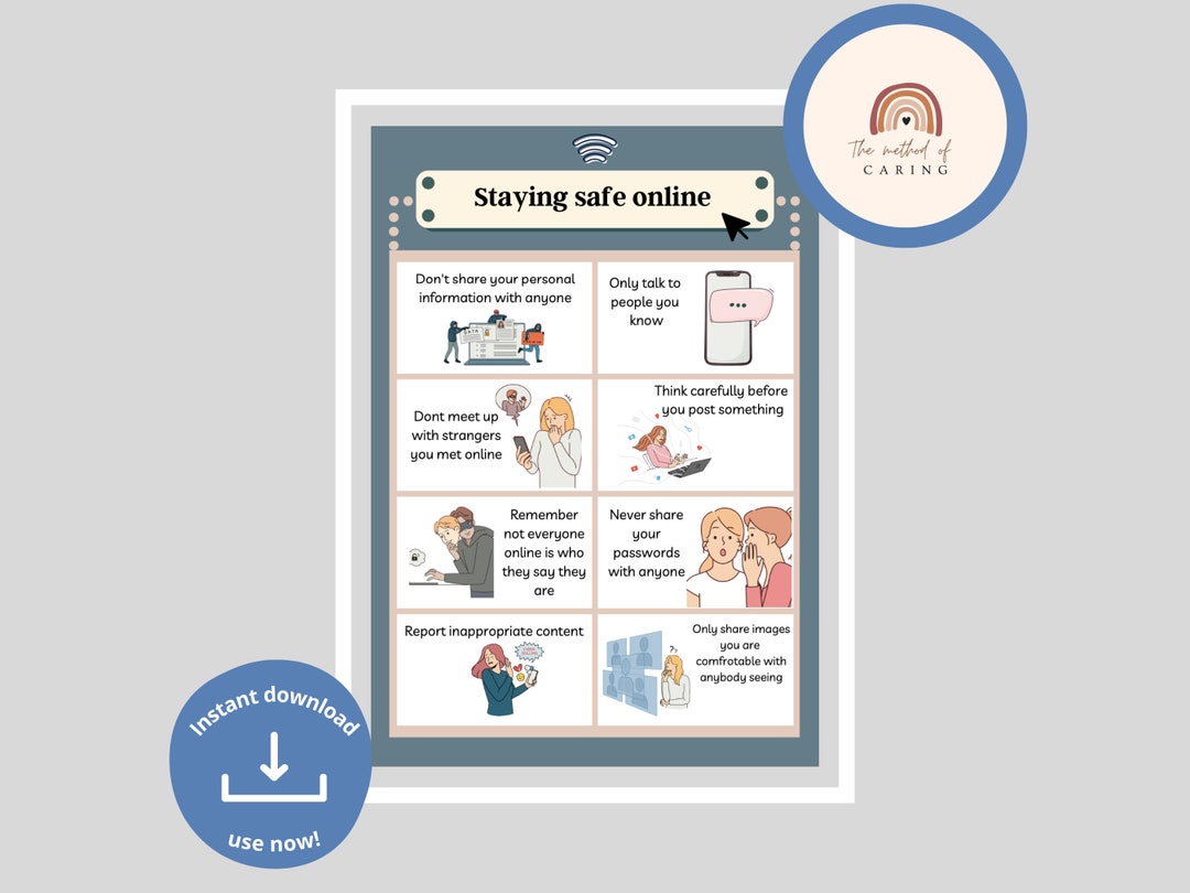 Staying Safe Online Social Media Safety Therapeutic Tool - Etsy