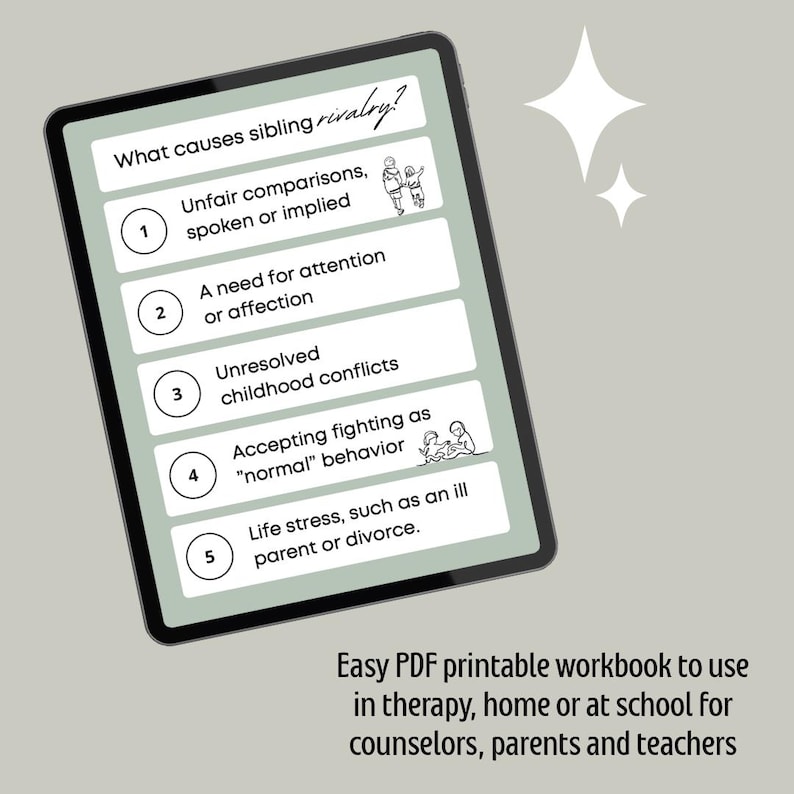 Sibling Conflict Workbook | Digital Guide for Communication, Self ...