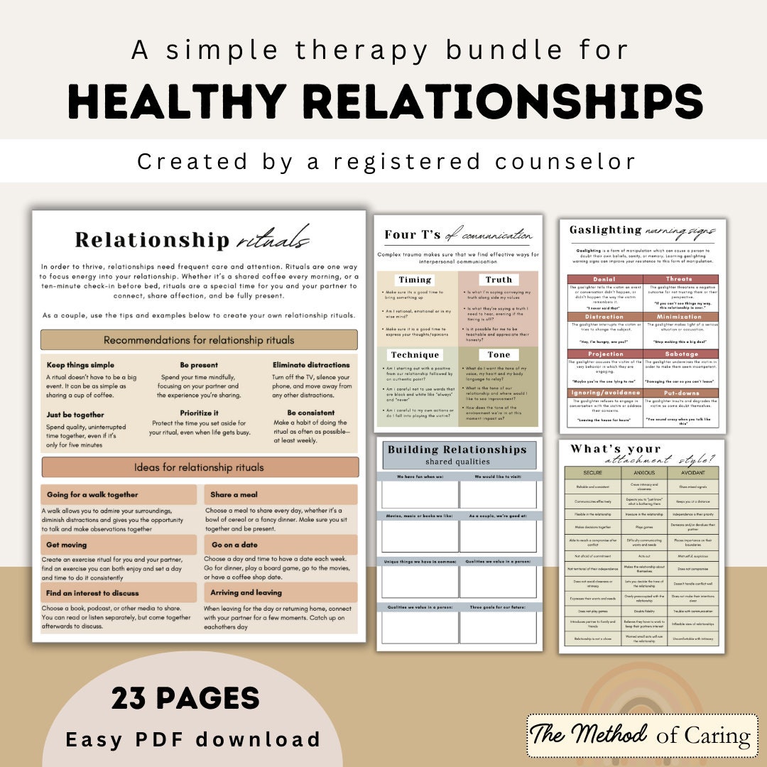 Healthy Relationship Workbook, Ebook, Couples Therapy, Family Therapy ...