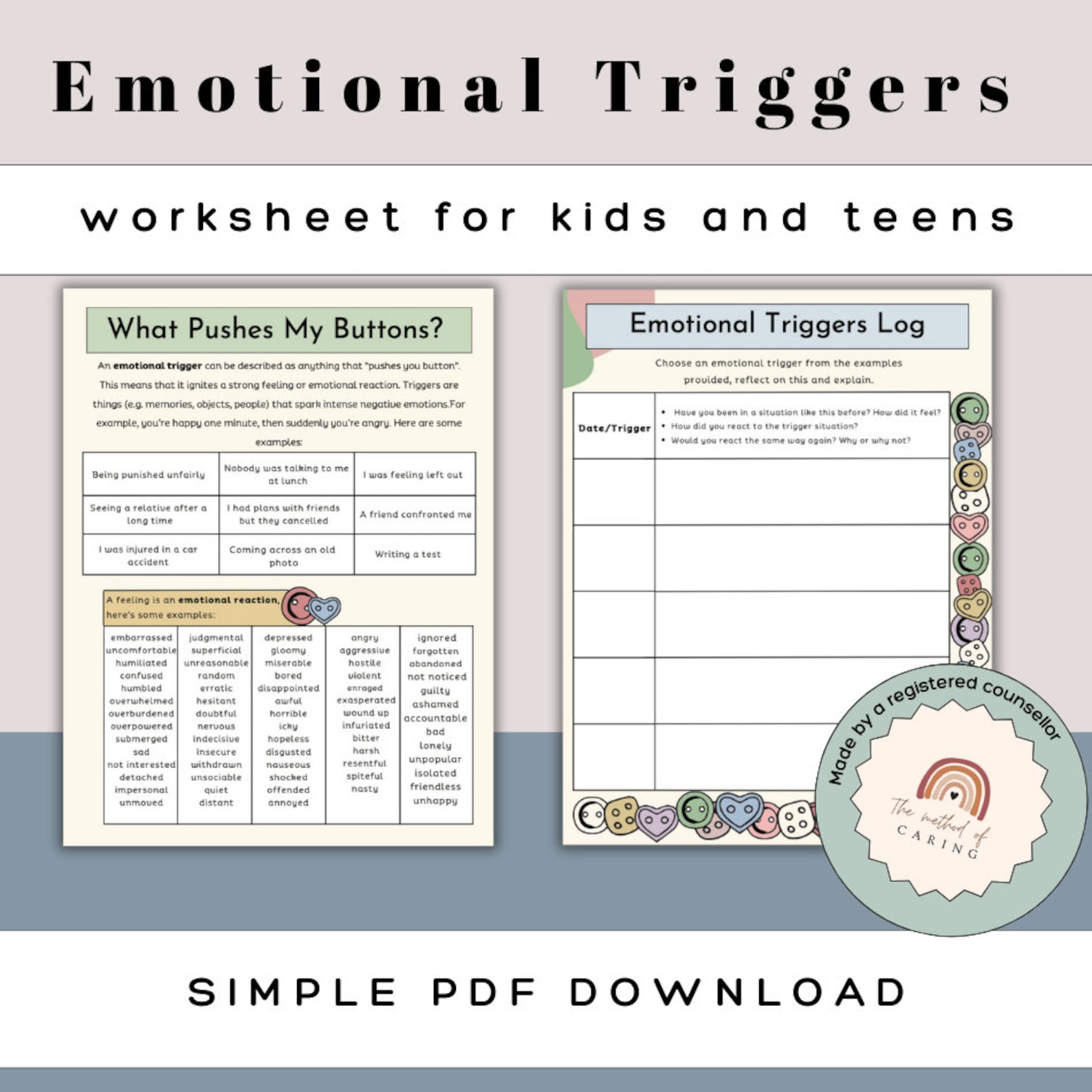 Emotional Regulation for Kids and Teenagers, Self-regulation Activity ...