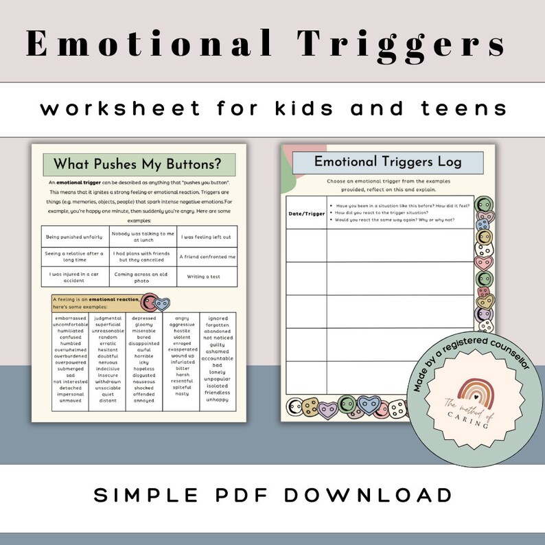 Emotional Regulation for Kids and Teenagers, Self-regulation Activity ...