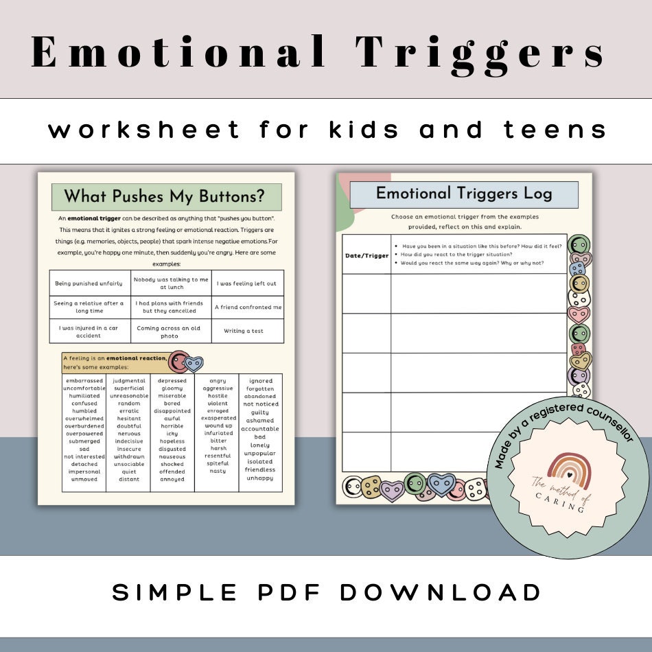 Emotional Regulation for Kids and Teenagers, Self-regulation Activity ...