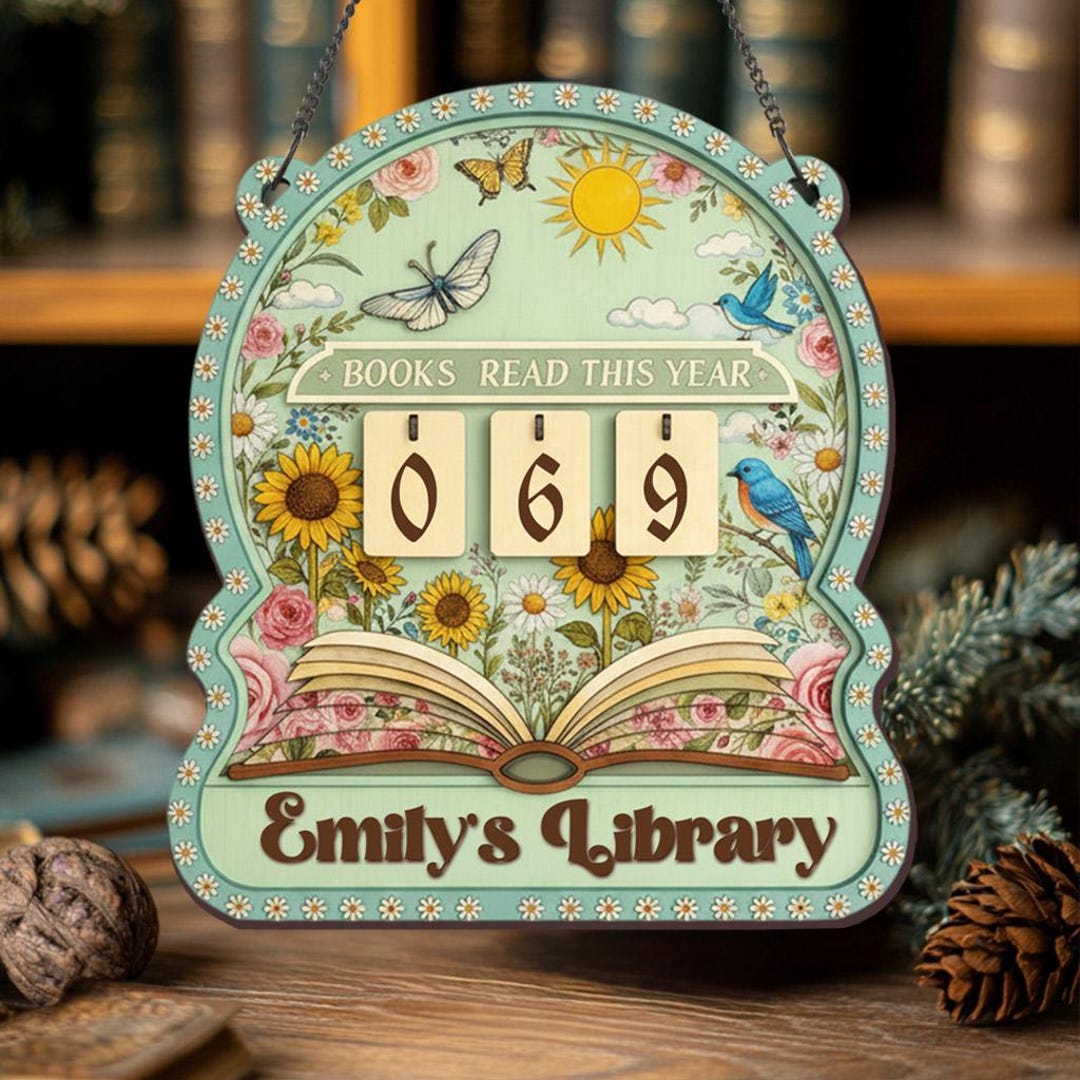 Personalized Wooden Books Read Tracker - Book Lover Gift - Etsy