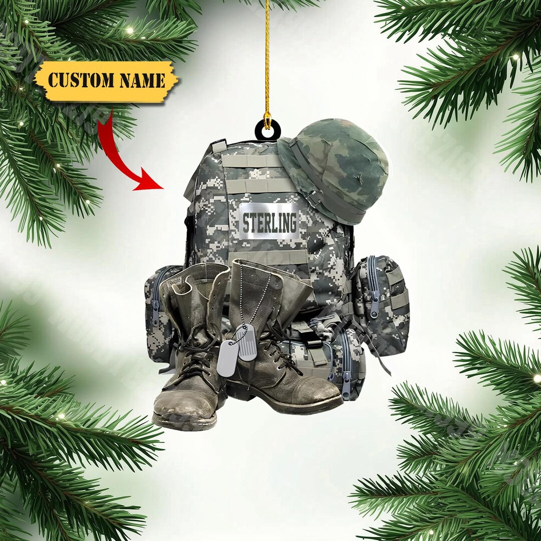 Personalized Military Uniform Ornament, Military Family Gift, Gift Idea ...
