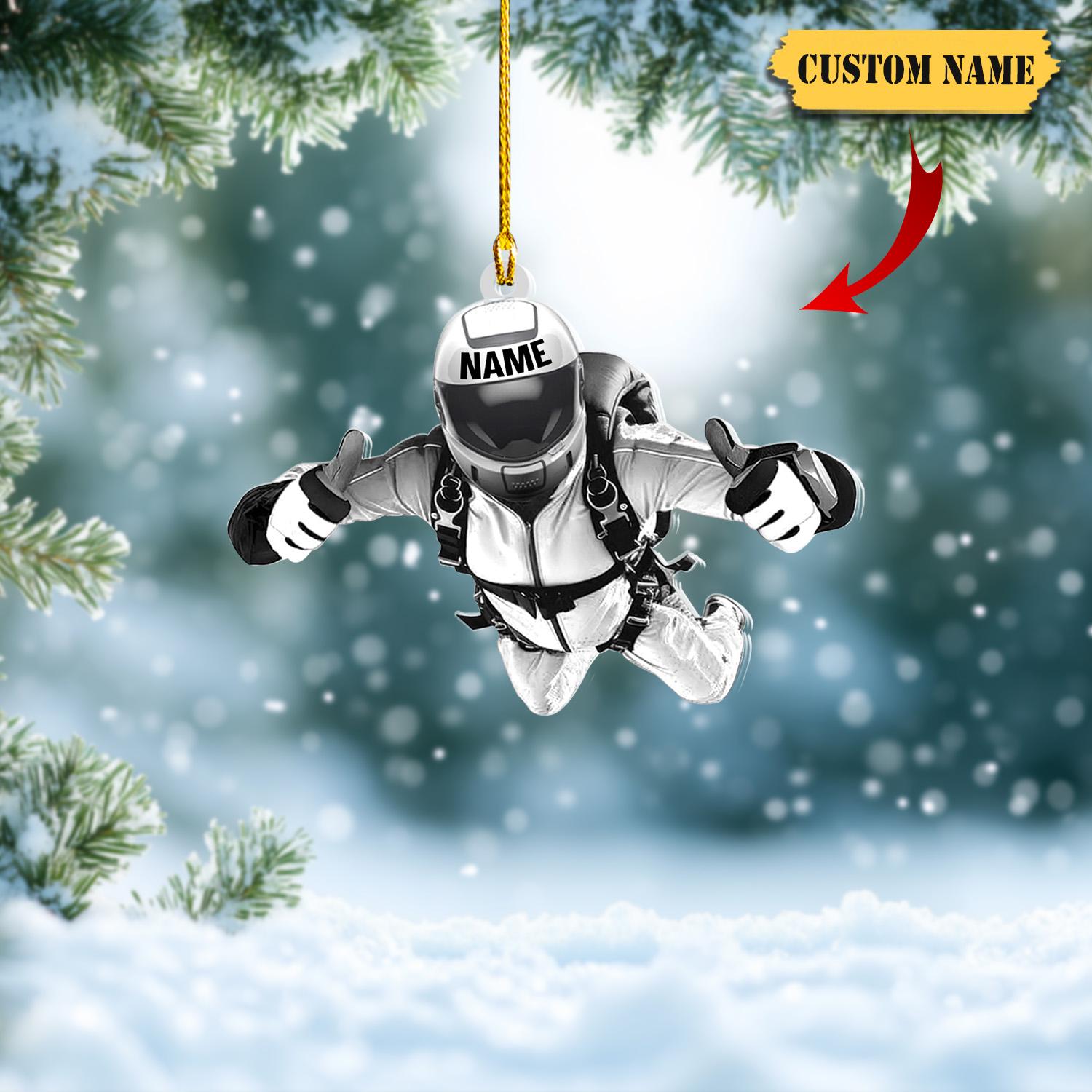 Personalized Skydiving Ornament: Custom Name Xmas Tree Decor - Etsy