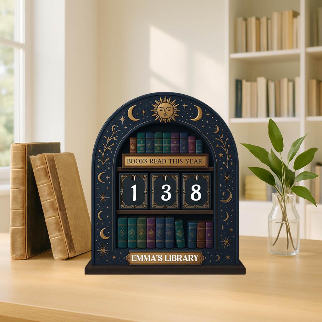 Personalized Books Read This Year Tracker, Custom Name Number Flip ...