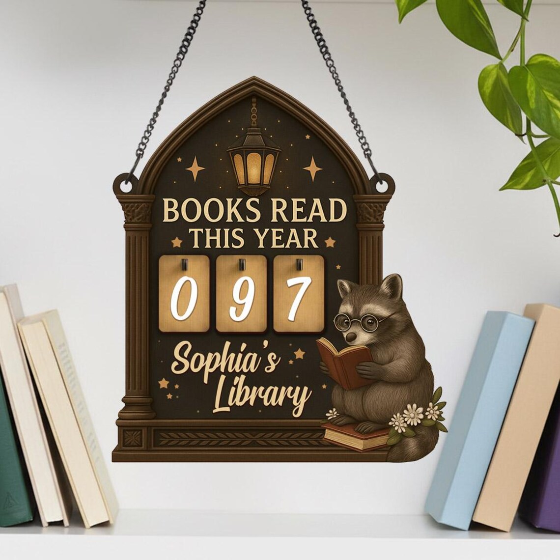 Personalized Wooden Books Read Tracker, Book Lover Gift - Etsy