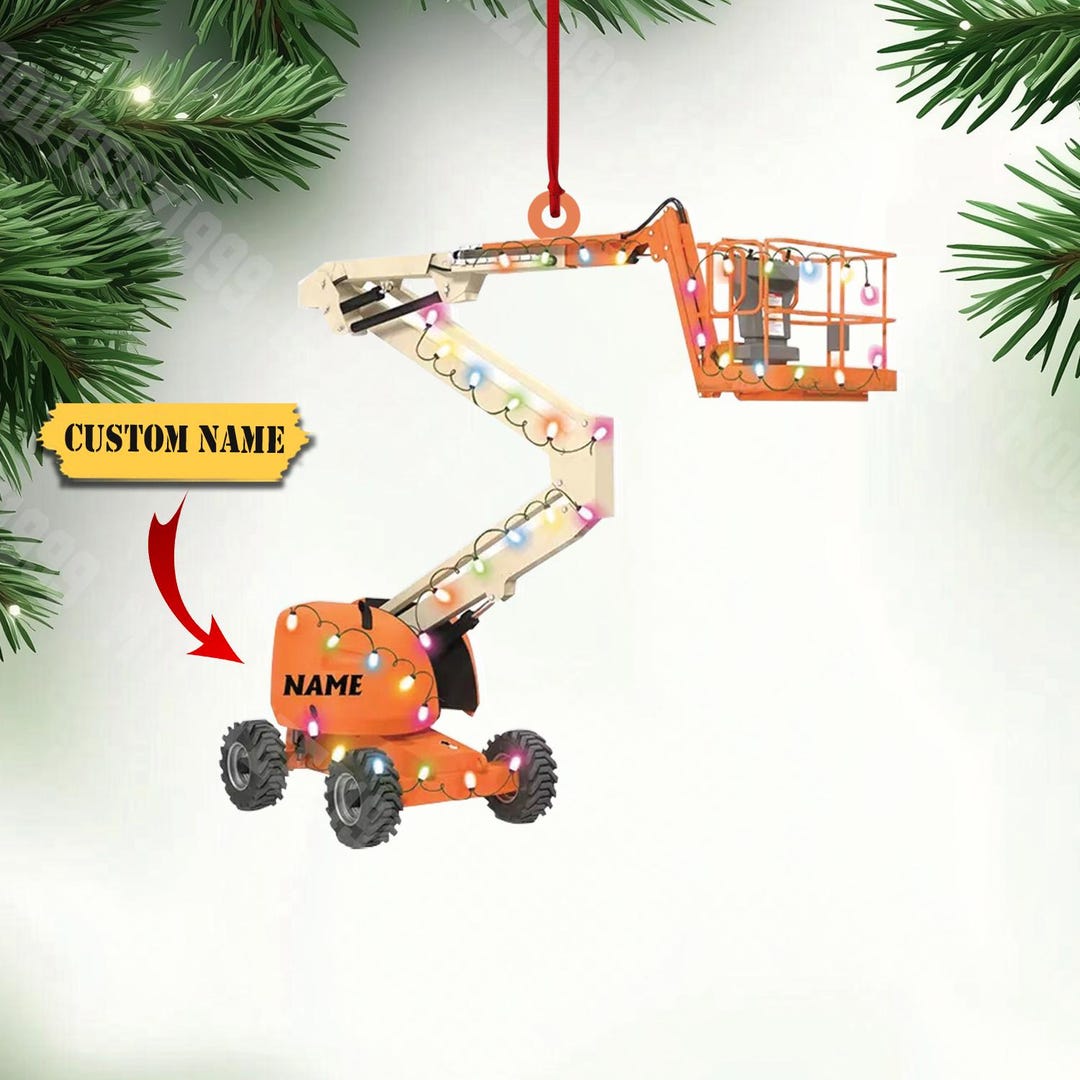 Personalized Lineman Bucket Truck Ornament, Christmas Gift for Lineman ...