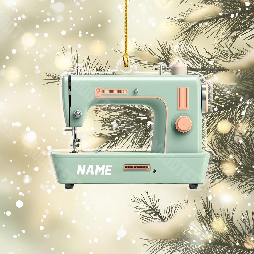 Personalized Sewing Machine Ornament: 2D Acrylic Tailor Gift - Etsy