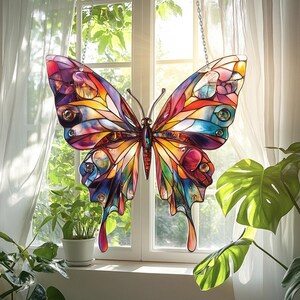 Butterfly Acrylic Window Hanging: Colorful Home Decor - Etsy