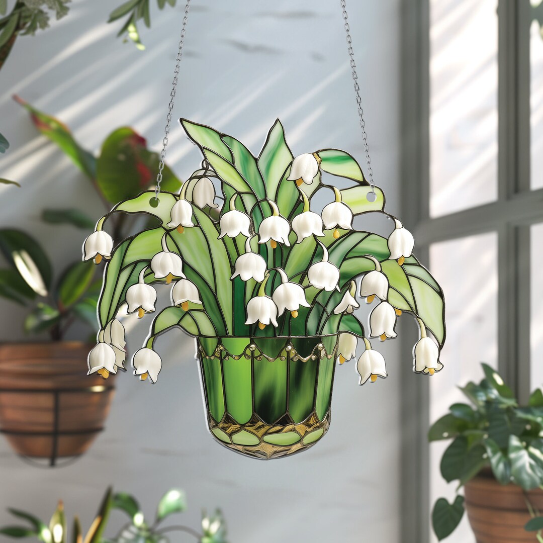 Lily of Valley Acrylic Window Decor, Flowers Art Decoration, Lily of ...
