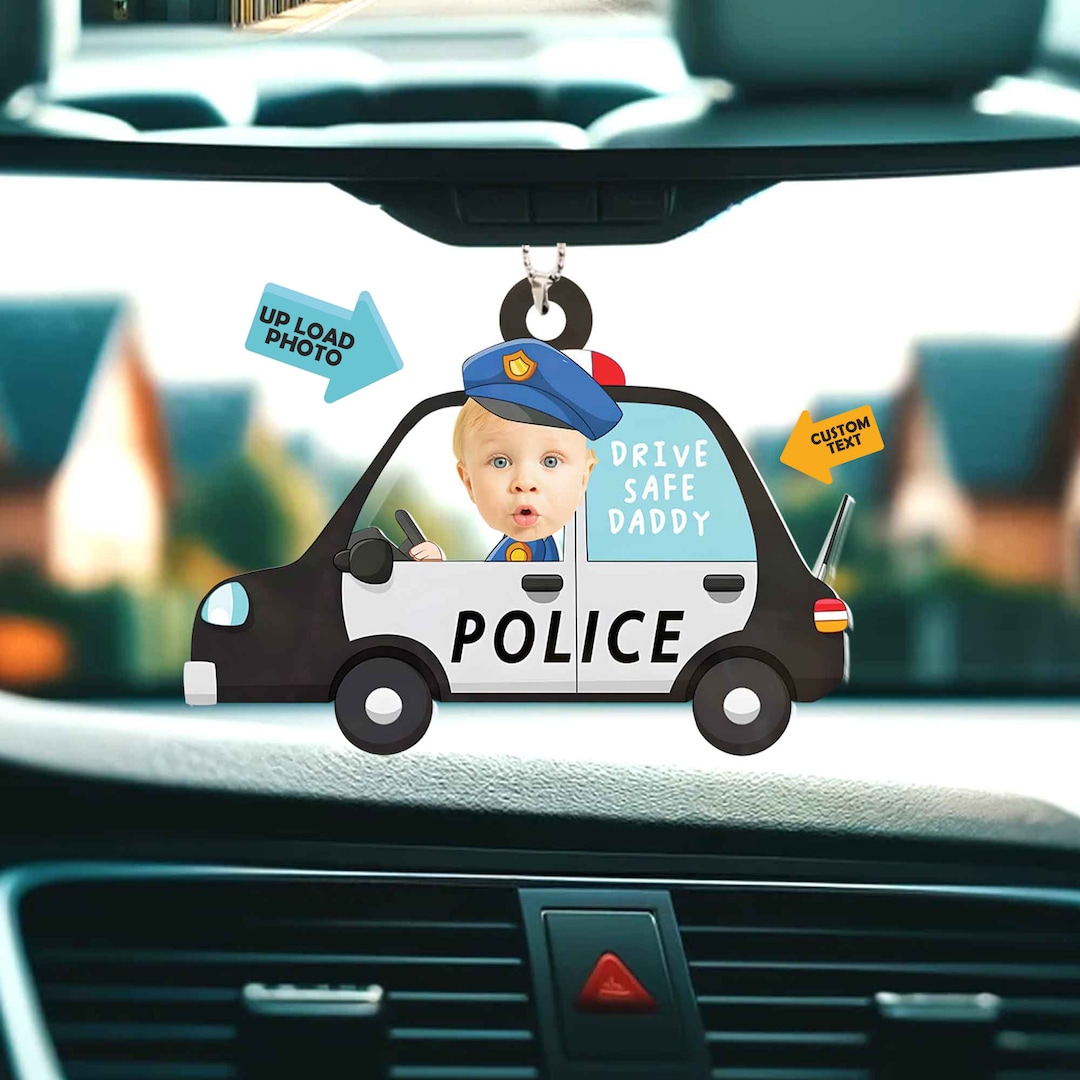 Custom Car Photo Ornament, Drive Safe Daddy Car Hanger, Drive Safe ...