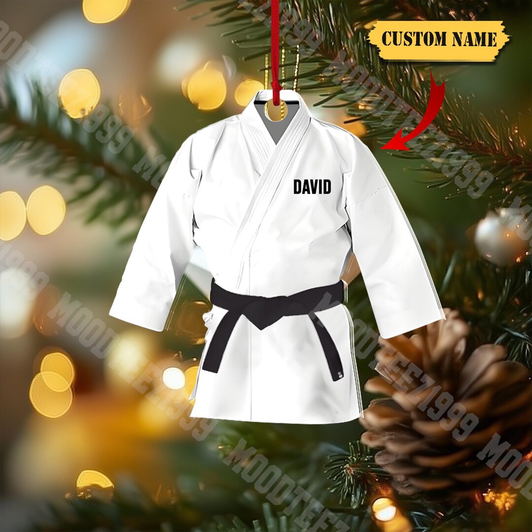 Personalized Karate Uniform Christmas Acrylic Ornament, Karate Lovers ...