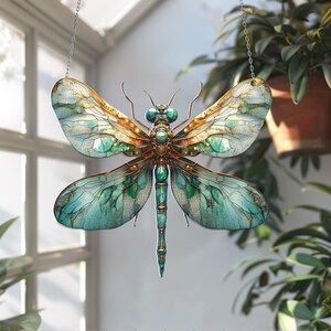 Dragonfly Window Hanging, Dragonfly Home Decor Gifts, Dragonfly ...