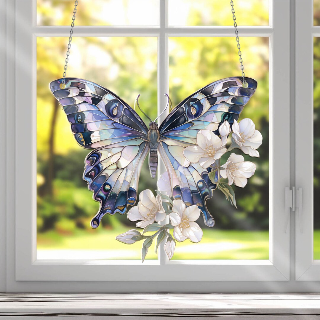 Butterfly Acrylic Window Hanging, Window Hangings Home Decoration ...