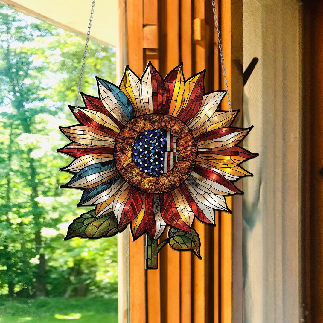 Sunflower Acrylic Window Hanging 2D, Wall Window Garden Hanging Art ...