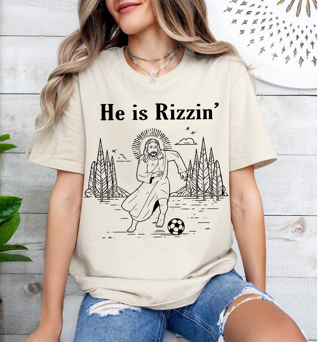 He is Rizzin' Sweatshirt, Funny He is Risen Easter Tee, Vintage Style ...