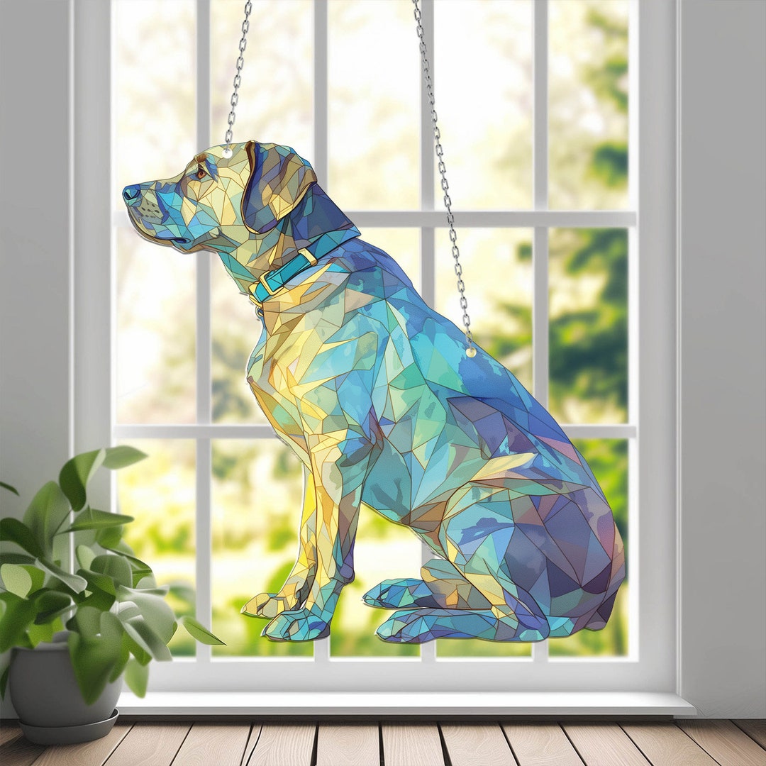 Labrador Retriever Dog Window Hanging, Labrador Decorative Art ...