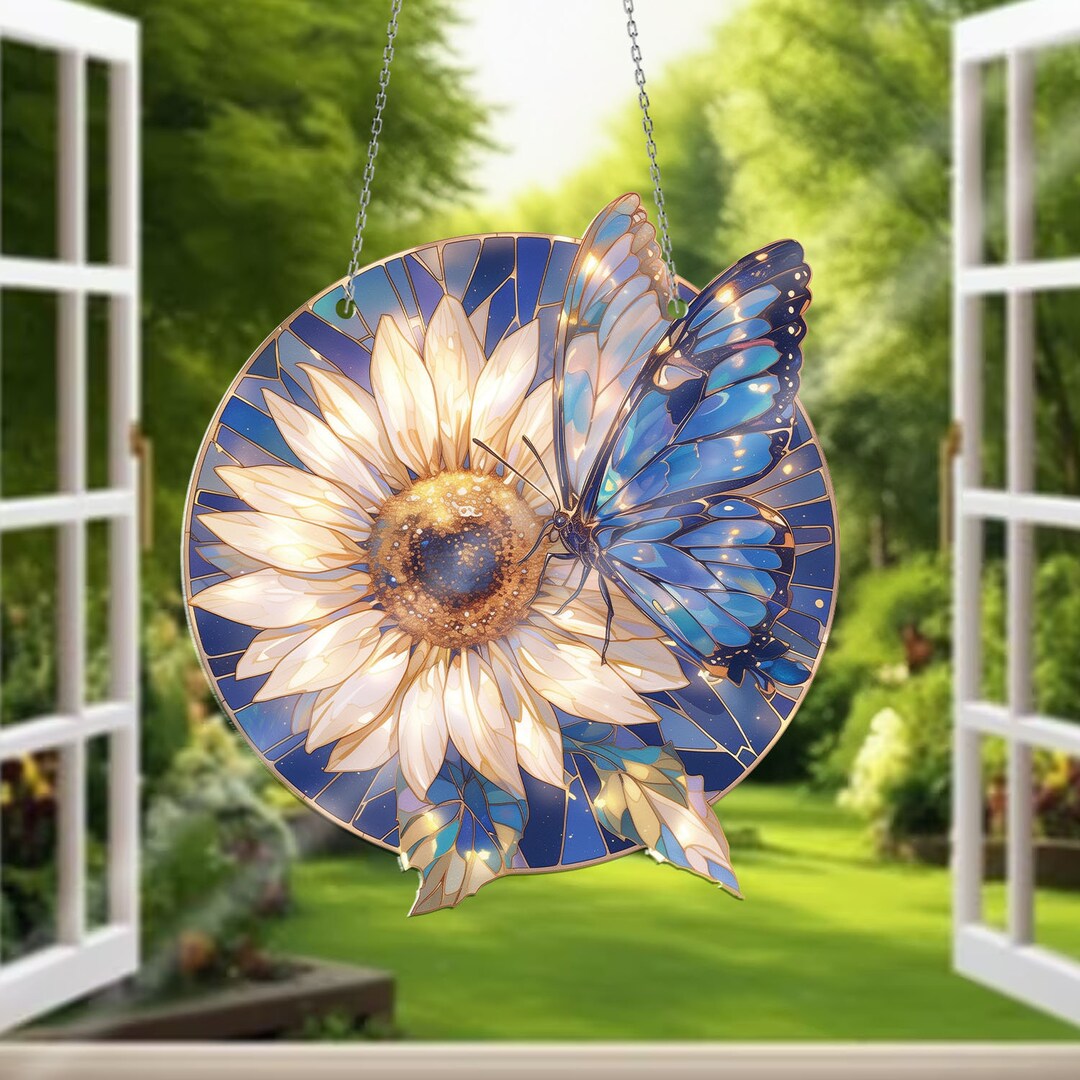 Butterfly Acrylic Window Hanging Decor, Butterfly Window Hanging, Wall ...