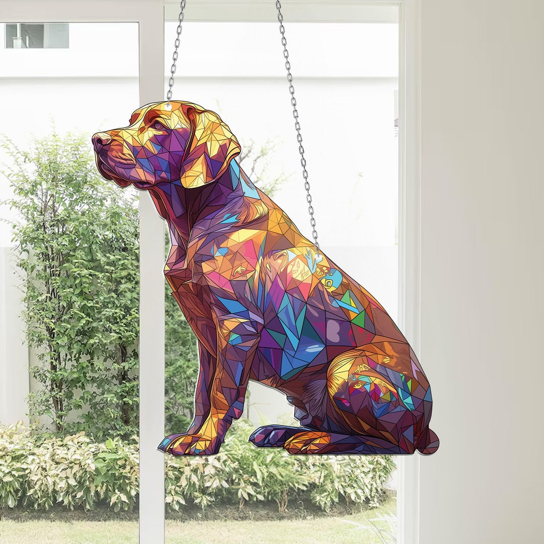 Labrador Retriever Dog Window Hanging 2D, Labrador Decorative Art ...