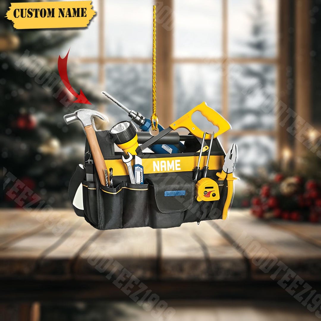Personalized Toolbox Ornament: 2D Tool Set Xmas Gift - Etsy