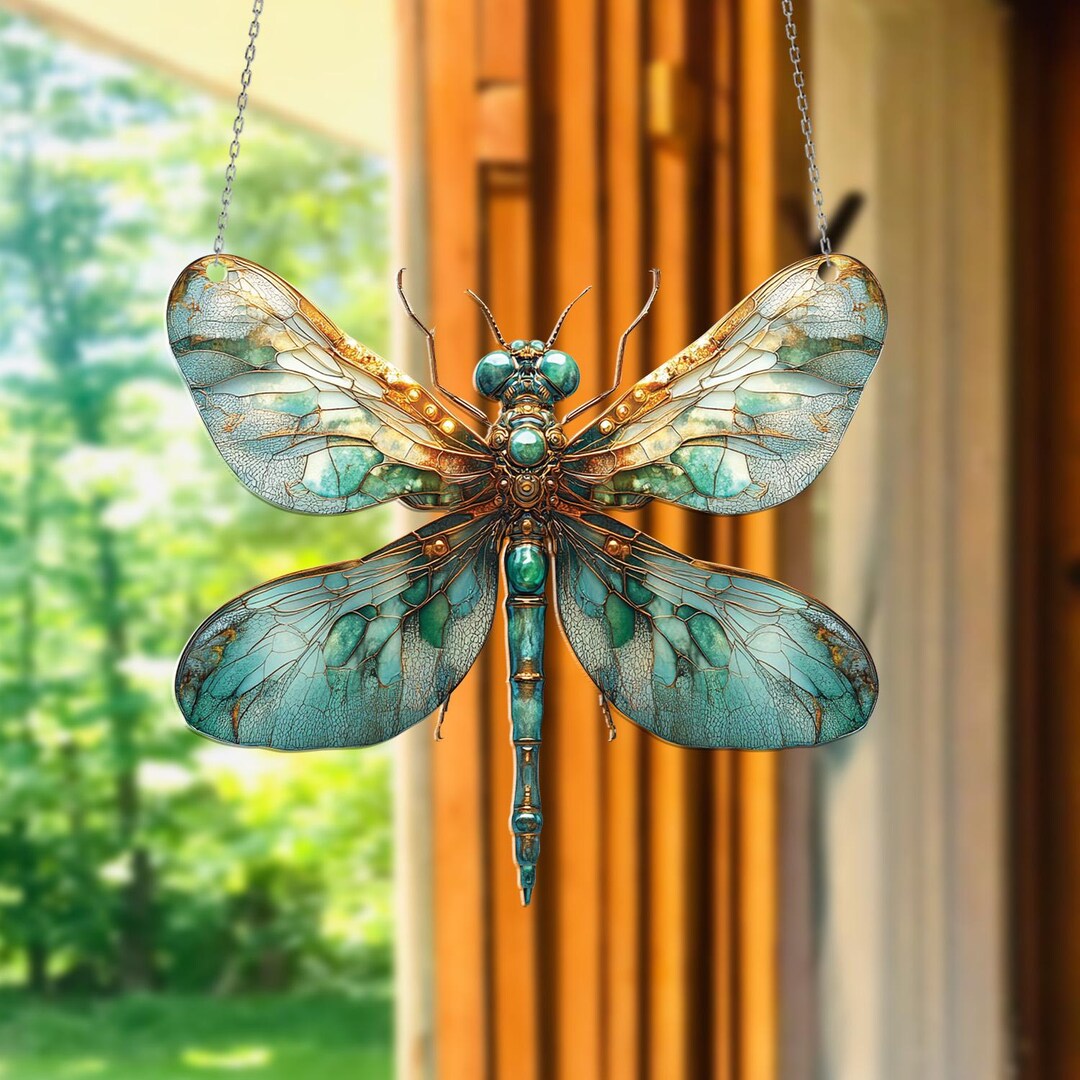 Dragonfly Window Hanging, Dragonfly Home Decor Gifts, Dragonfly ...