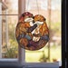 Otter Couple Hugging Acrylic Window Hanging, Otters Hanging Decor ...