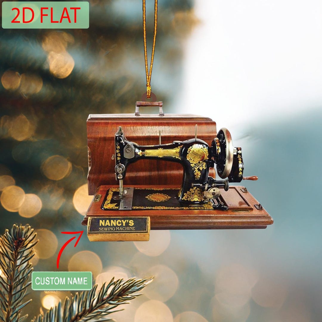 Personalized Sewing Machine Christmas Ornament: Custom 2D Flat Acrylic ...